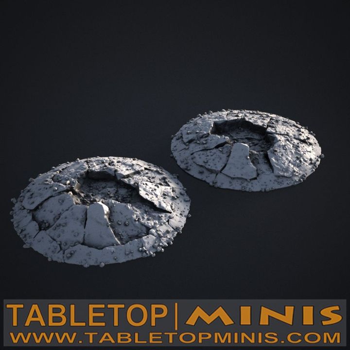 3D Printable Craters 5 by TableTopMinis
