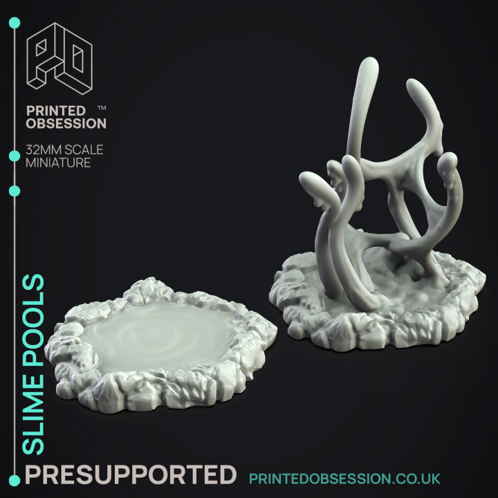 3D Printable Slime Pools - 6x Enviroment Slimes - PRESUPPORTED ...