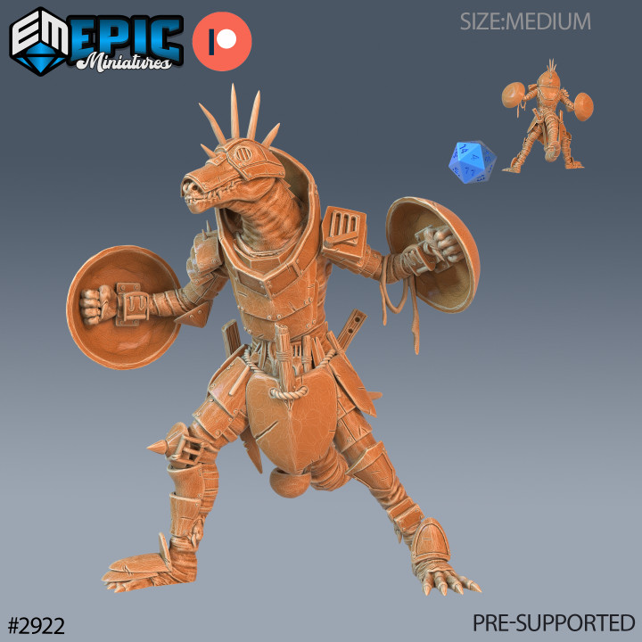 3D Printable Commander Kobold Set / Draconic War Lizard / Dragonborn ...