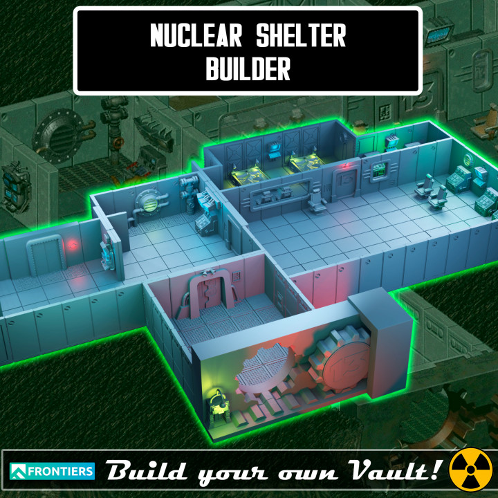3D Printable Nuclear Shelter Builder vol.1 by Tiny Furniture