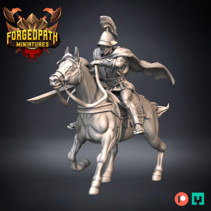 3D Printable Greek Cavalry Warriors - Spear and Sword by Forged Path ...