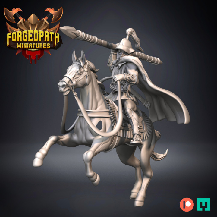 3D Printable Greek Cavalry Warriors - Spear and Sword by Forged Path ...