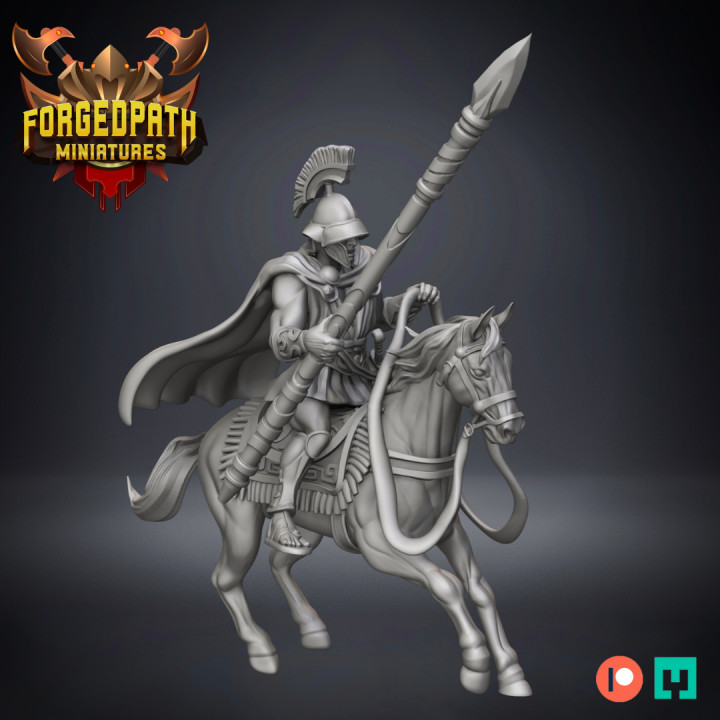 3D Printable Greek Cavalry Warriors - Spear and Sword by Forged Path ...