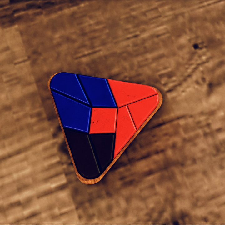 3D Printable Triangle Puzzle Board - Montessori Toy by Lazy Bear