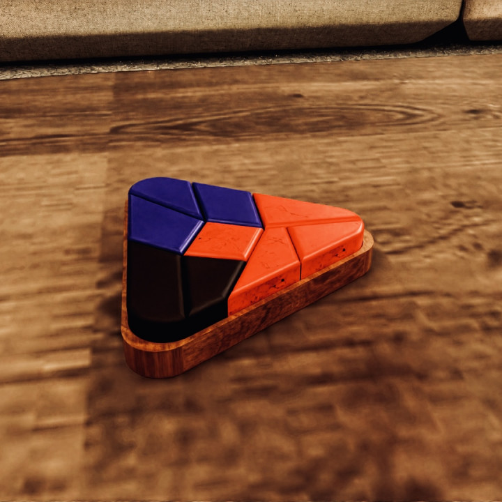 3D Printable Triangle Puzzle Board - Montessori Toy by Lazy Bear