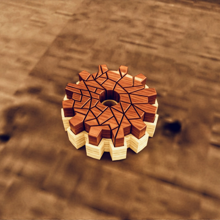 3D Printable Cog Advance Puzzle Board - Montessori Toy by Lazy Bear