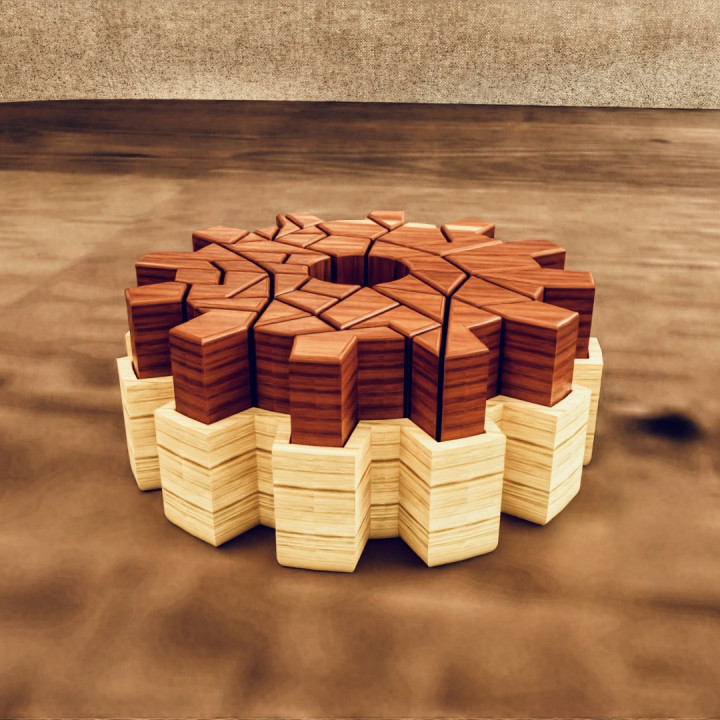 3D Printable Cog Advance Puzzle Board - Montessori Toy by Lazy Bear
