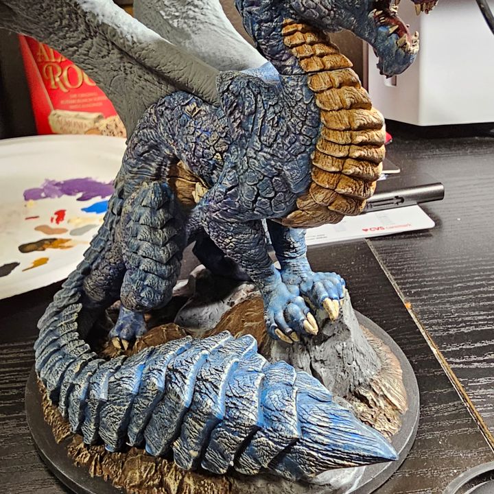 3D Print of Ancient Blue Dragon (pre-supported) by alftheman6