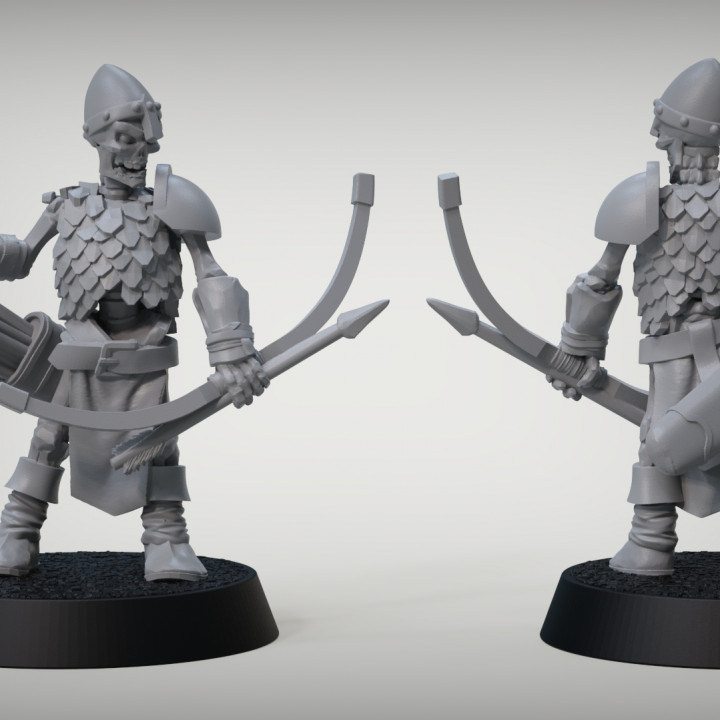 3D Printable SKELETON ARCHER SQUAD by HORDE miniatures