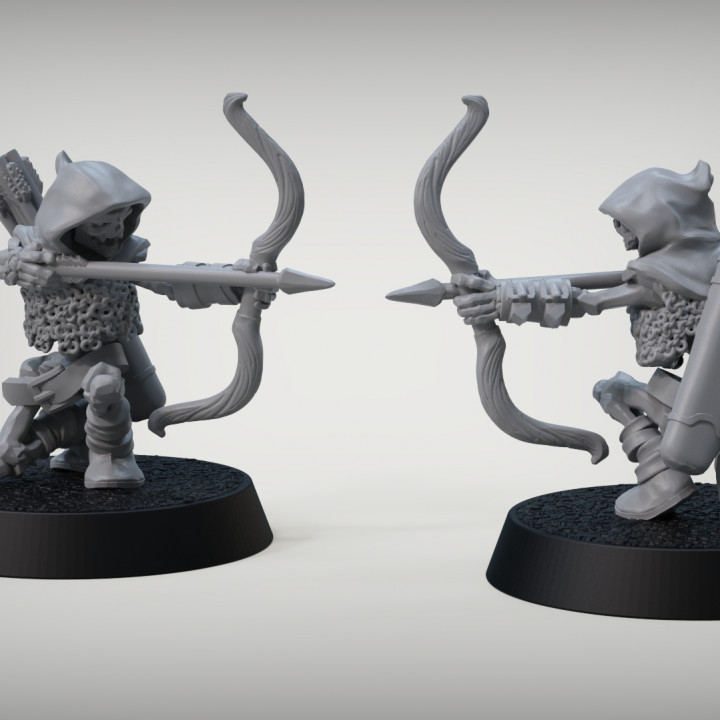 3D Printable SKELETON ARCHER SQUAD by HORDE miniatures