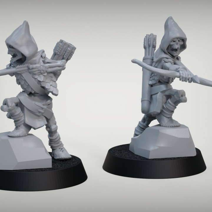 3D Printable SKELETON ARCHER SQUAD by HORDE miniatures