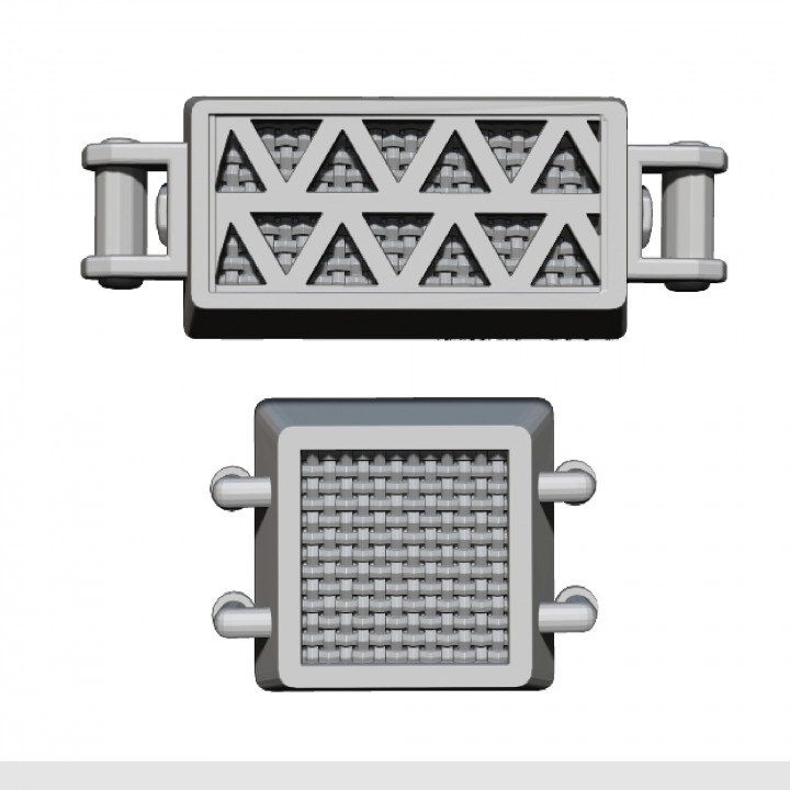 3D Printable Speaker Vent Greebles Sci-Fi Modern by August McDaniel
