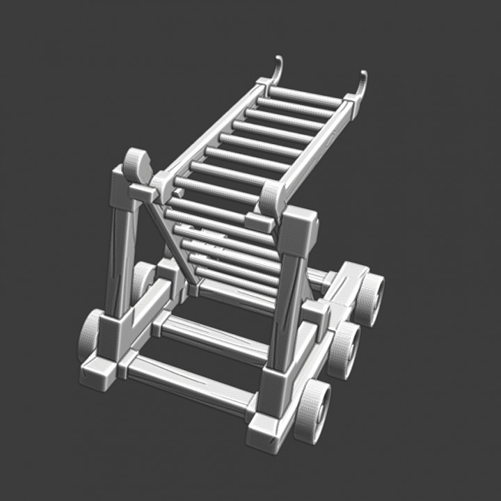 3D Printable Medieval large siege ladder, foldable by Northern Crusades ...