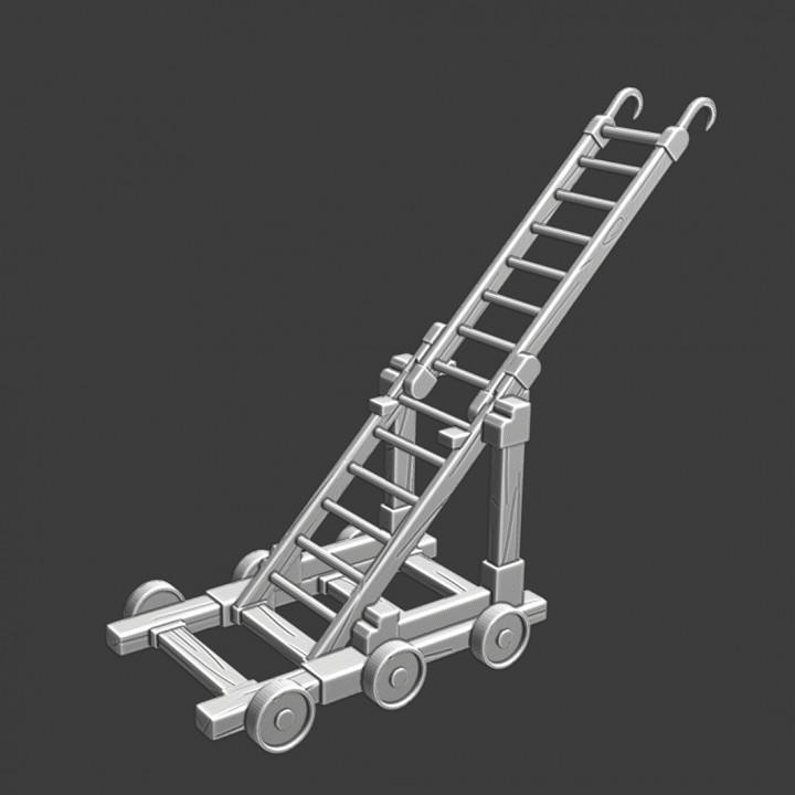 3D Printable Medieval large siege ladder, foldable by Northern Crusades ...