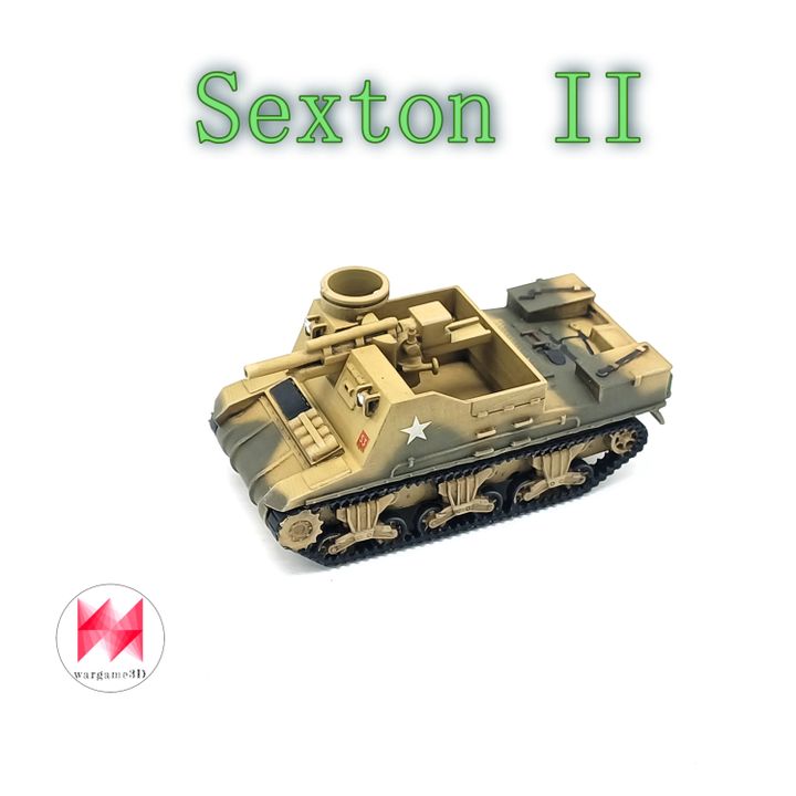 3D Printable M7 Sexton II self-propelled artillery tank (Canada, WW2, D ...