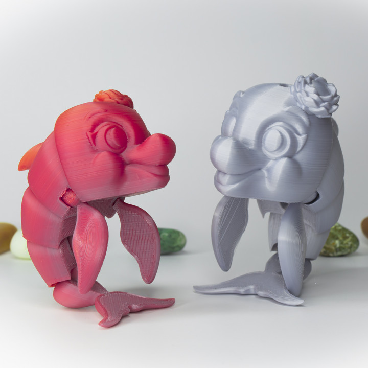 3D Printable Flexi Lady Dolphin by ArtFlex