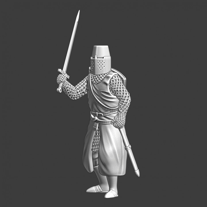 3D Printable Medieval crusader Knight with sword by Northern Crusades ...