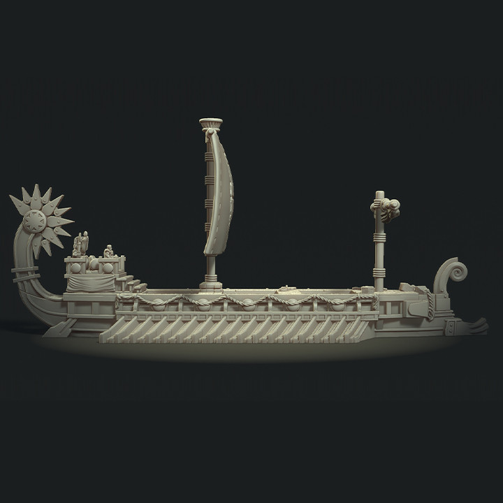 3D Printable Thalassa: Trireme Archistratigos Class Main Ship by ...