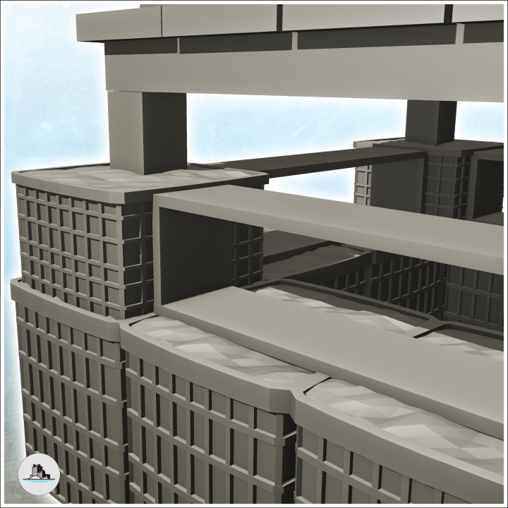 3D Printable Modern fortified firing post with access ladder (2) - Cold ...