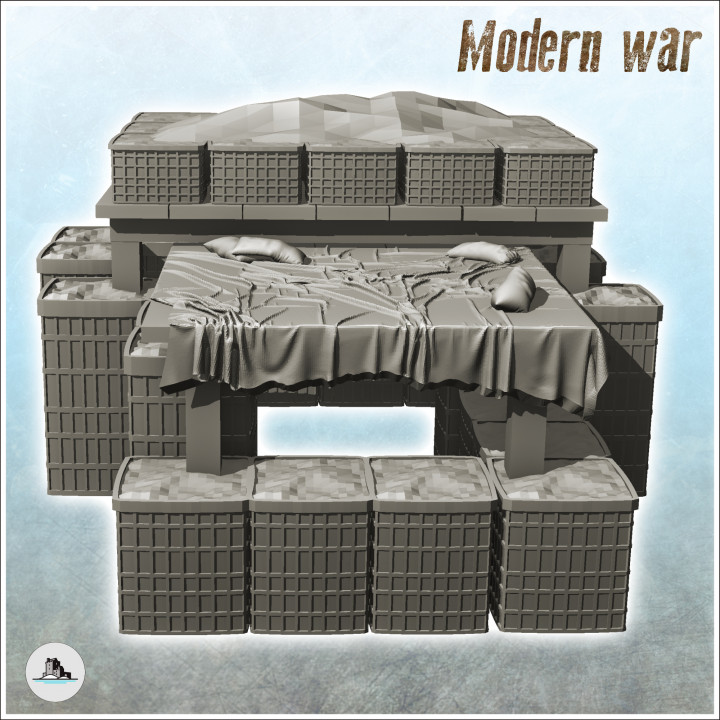 3D Printable Fortified shooting range with roof and hesco (8) - Cold ...