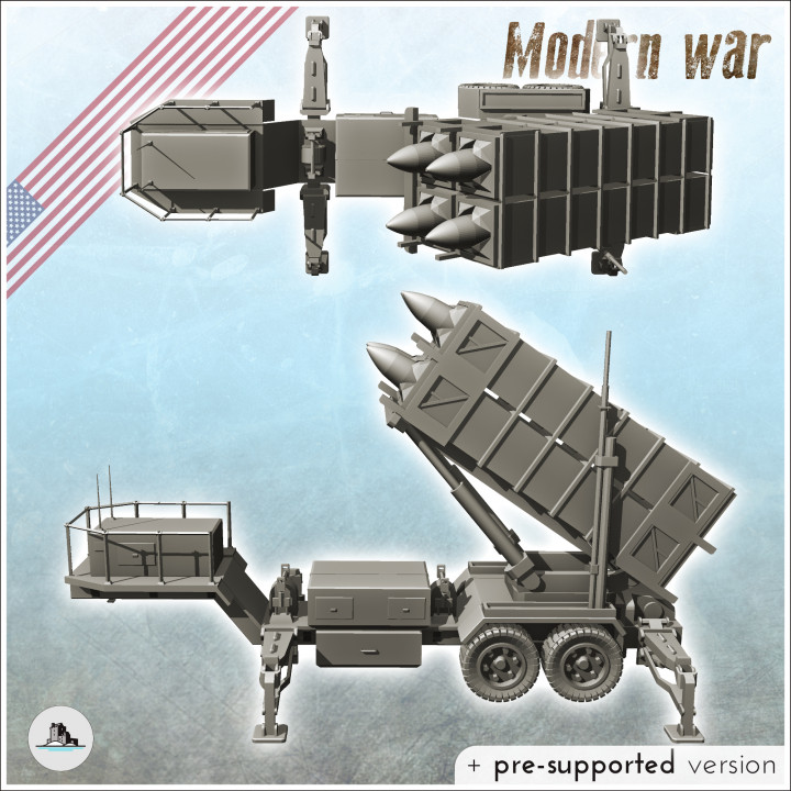 3D Printable US MIM-104 Patriot air defense battery system (3) - Cold ...