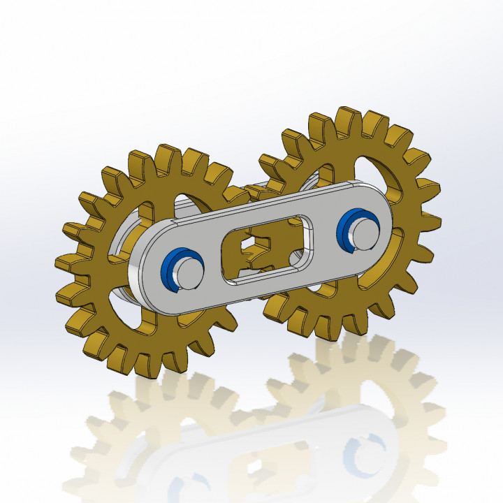 3D Printable MODULAR GEARS TOY by Daniele Manenti