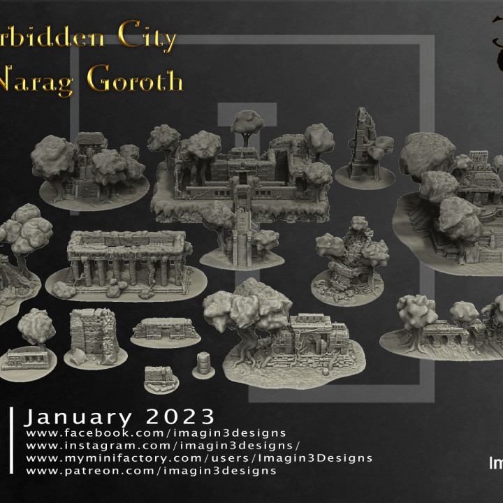 3D Printable Az Narag Goroth COMPLETE SET by Imagin3Designs