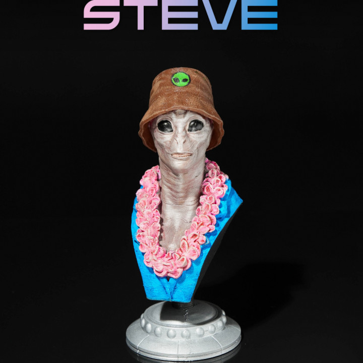 3D Printable Alien Tourist Bust #1 - Steve by Stlflix