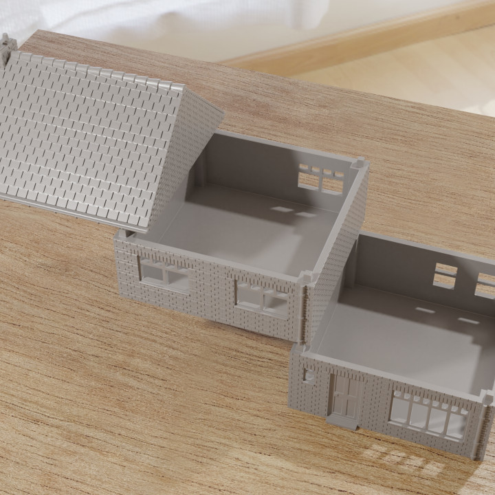 3D Printable Dutch Terraced House (Rijtjeshuis) by Patrick Miniatures