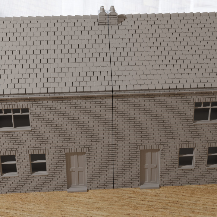 3D Printable Dutch Terraced House (Rijtjeshuis) by Patrick Miniatures