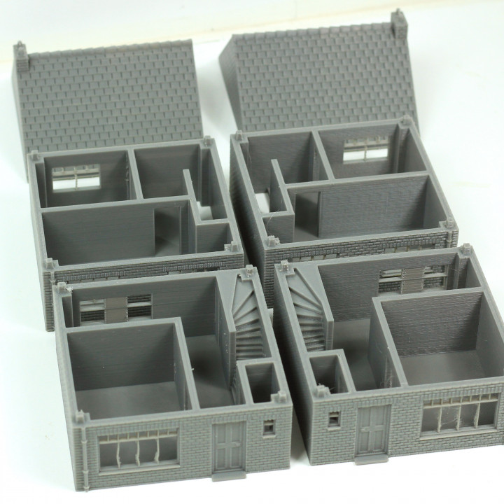 3D Printable Dutch Terraced House (Rijtjeshuis) by Patrick Miniatures