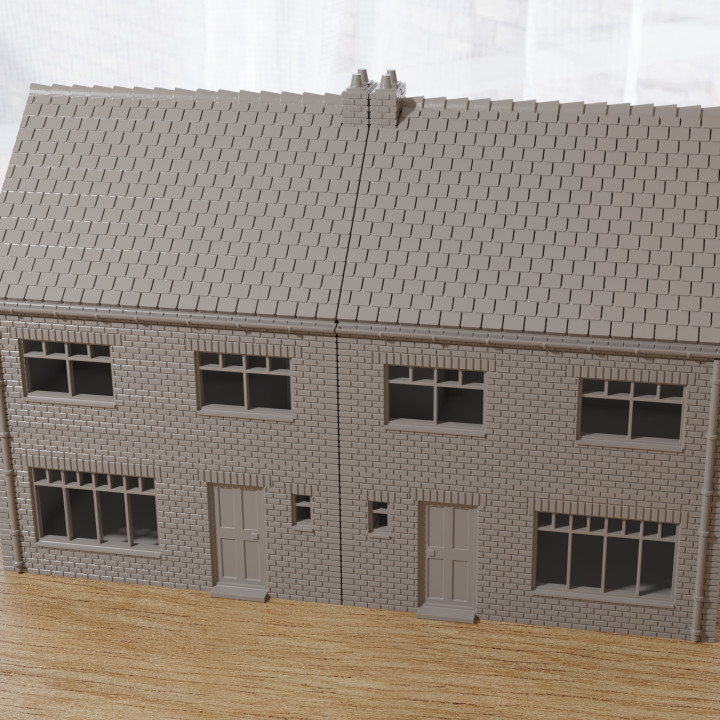 3D Printable Dutch Terraced House (Rijtjeshuis) by Patrick Miniatures