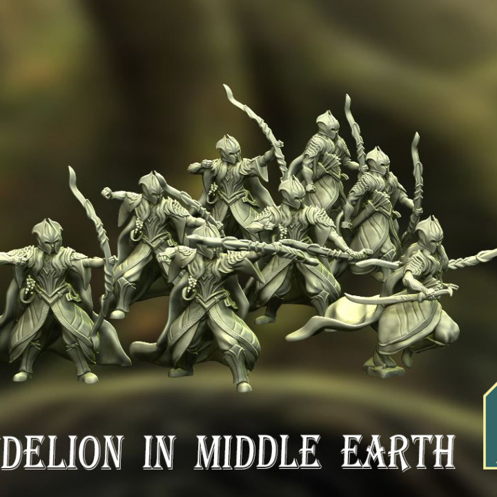 3D Printable wood elf(archer) by Dandelion in Middle Earth