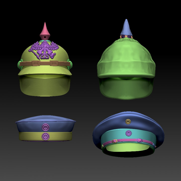 3D Printable German helmet cap by Dmitry Tishchenkov