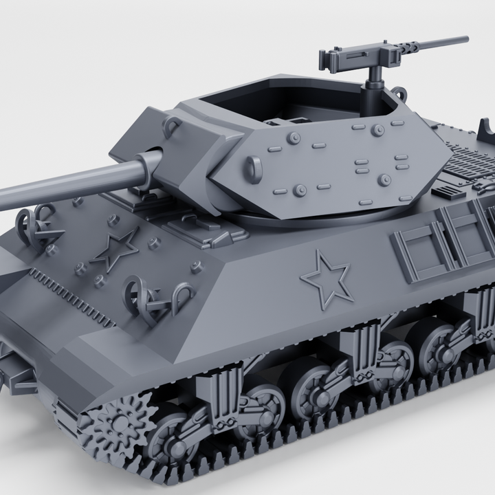 3D Printable M10 GMC Tank (Wolverine) (US, WW2) by Wargame3d