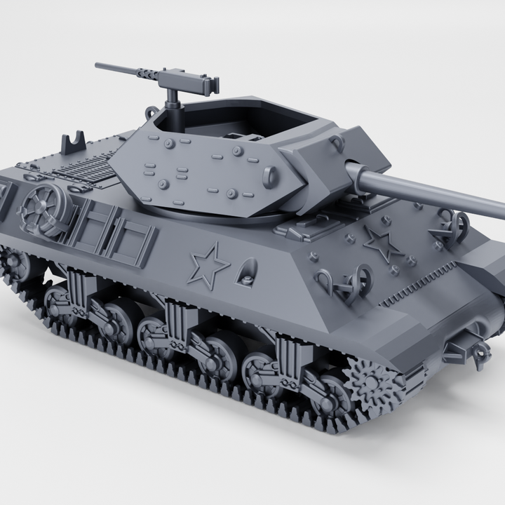 3D Printable M10 GMC Tank (Wolverine) (US, WW2) by Wargame3d