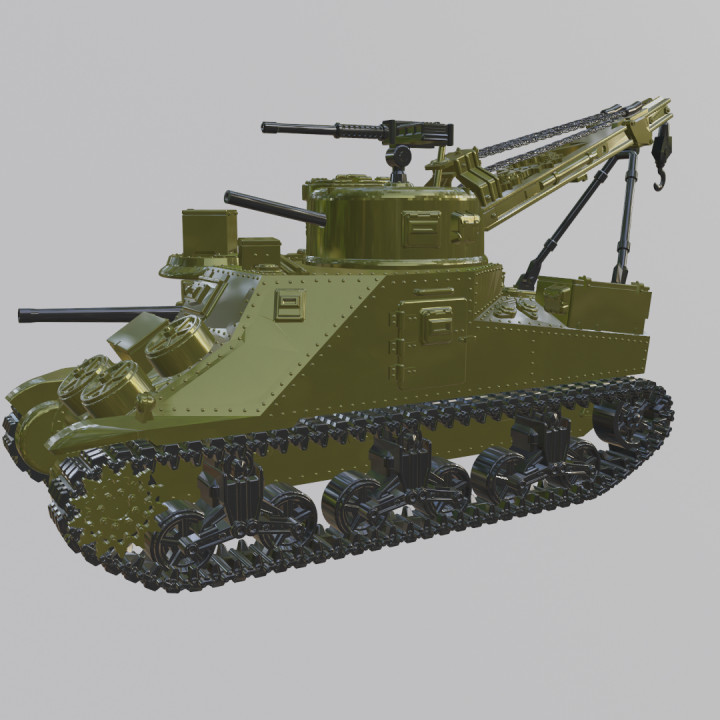 3D Printable M31 Armored recovery Vehicle (ARV) (USA, WW2) by Wargame3d