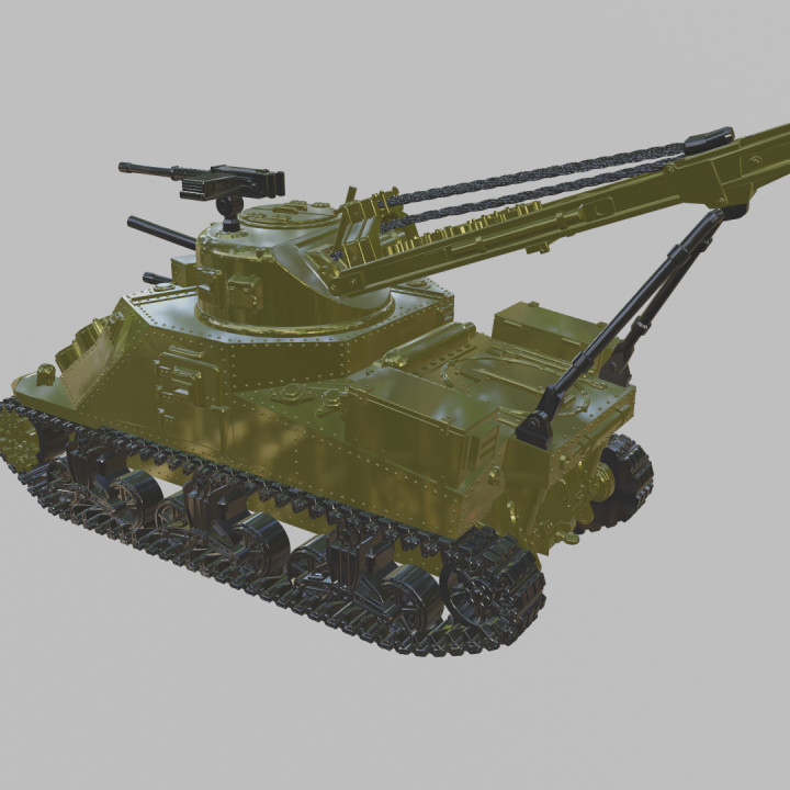 3D Printable M31 Armored recovery Vehicle (ARV) (USA, WW2) by Wargame3d