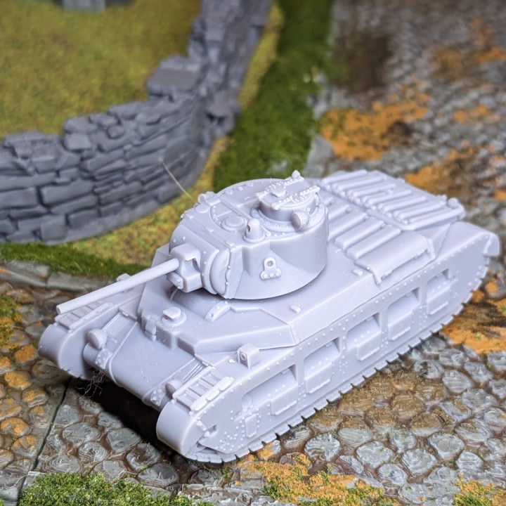 3D Printable Matilda II Mk.IV with ZiS-5 76mm (UK, WW2) by Wargame3d