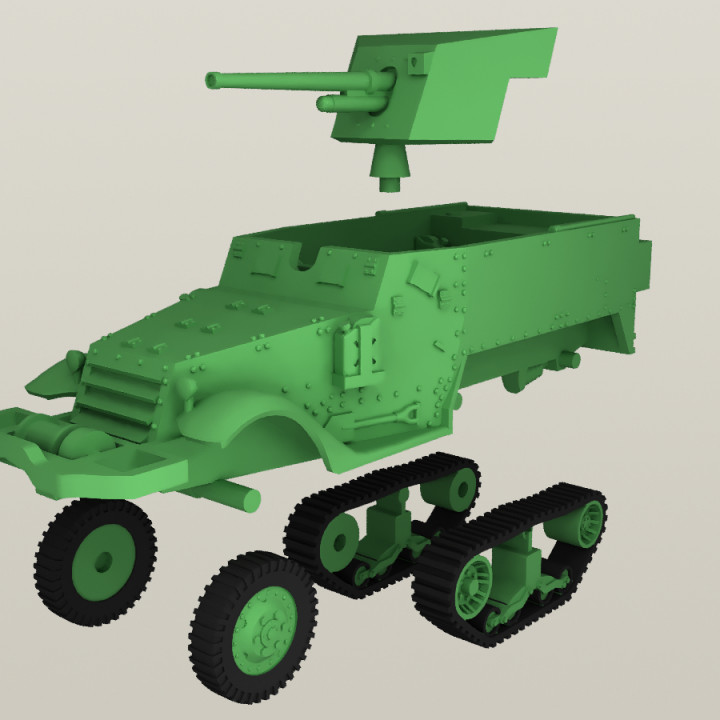 3D Printable T48 Gun Motor Carriage (Su-57) (USA, WW2, Lend-Lease) by Wargame3d