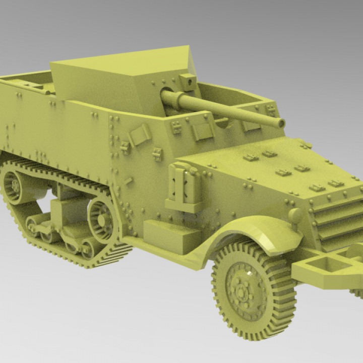 3D Printable T48 Gun Motor Carriage (Su-57) (USA, WW2, Lend-Lease) by Wargame3d