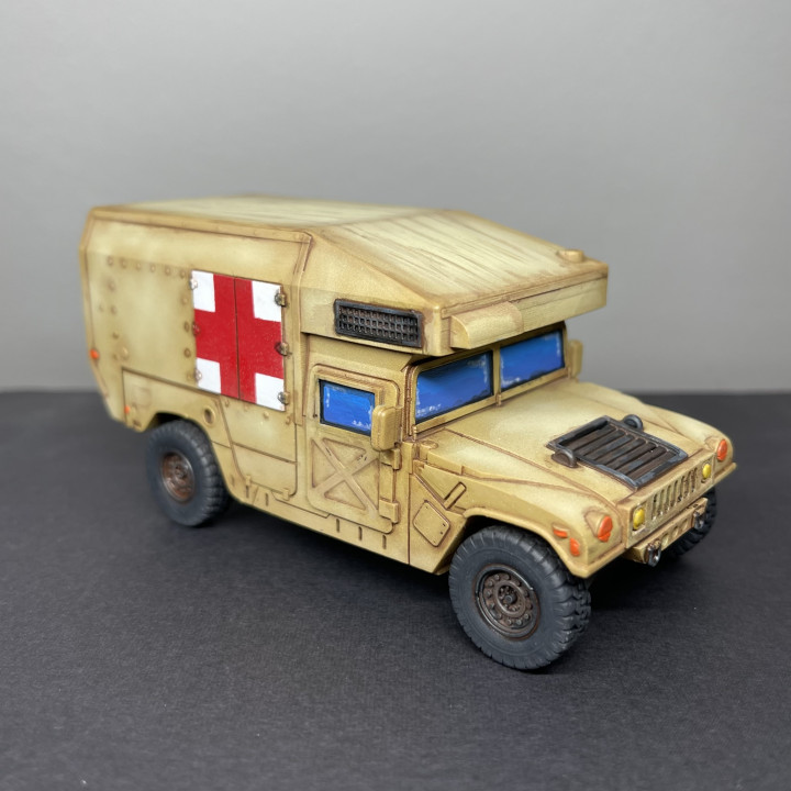 3D Print of 28mm Medic Humvee Ambulance by Modern-Miniatures