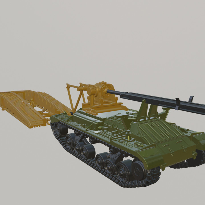 3D Printable Valentine Bridgelayer (UK, WW2, Lend-Lease) by Wargame3d