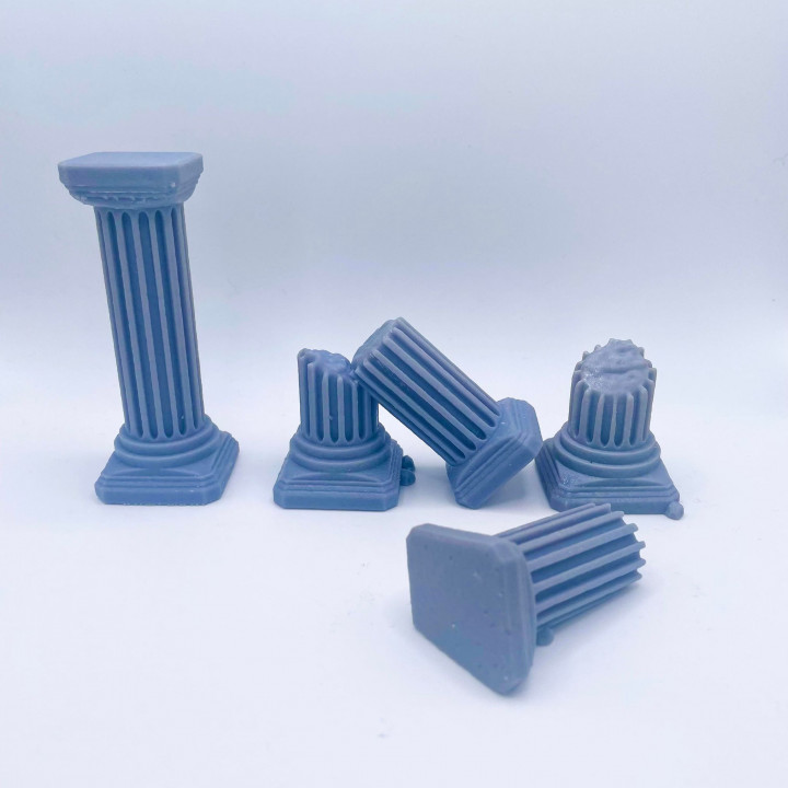 3D Printable Stone Pillars Set 1 by Custom Miniature Maker