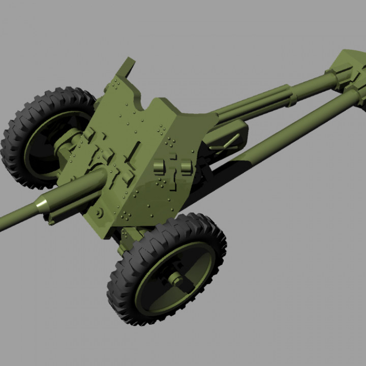 3D Printable 37mm Anti-tank gun Pak 36 (Germany, WW2) by Wargame3d