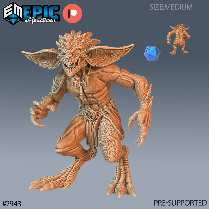 3D Printable Savage Echo Goblin Set / Male Goblinoid / Evil Ogre / Cave Beast / Forest Guard ...