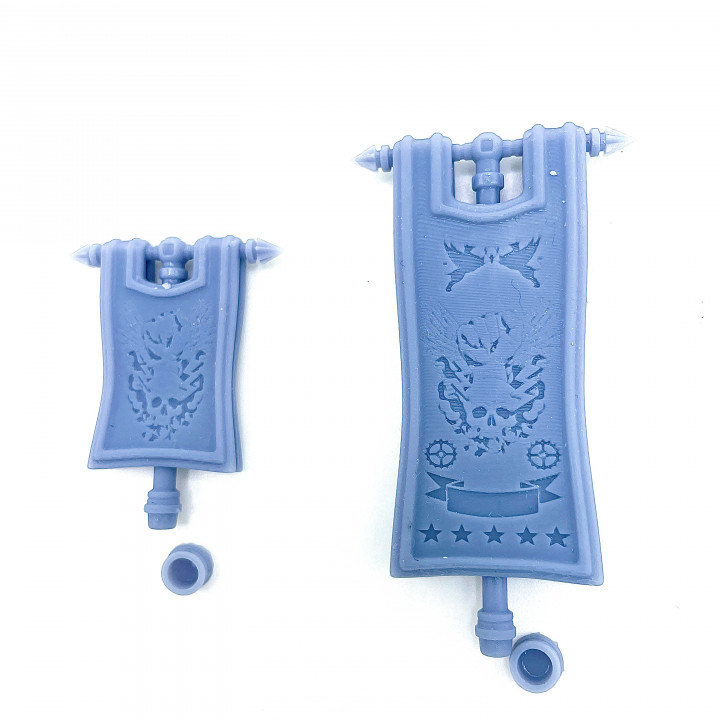 3D Printable Battle Banners by Custom Miniature Maker