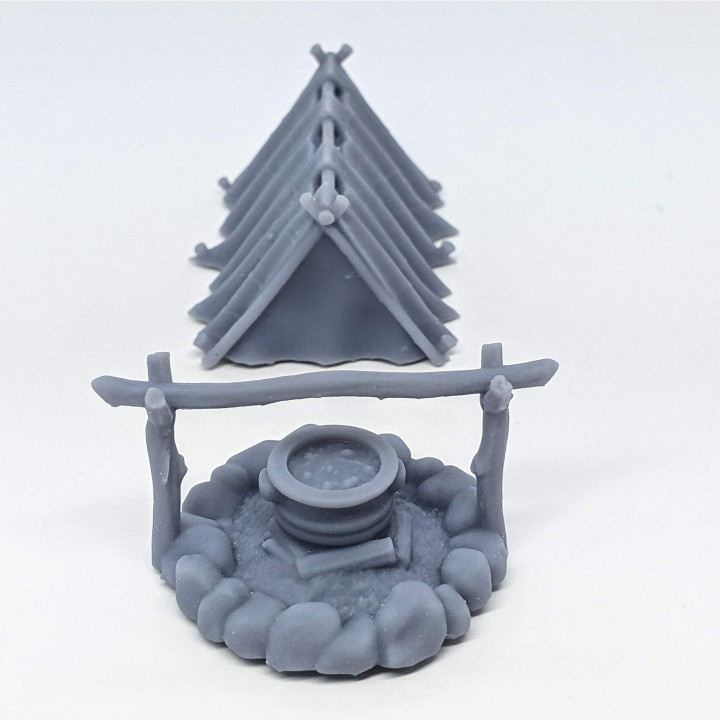 3D Printable Campfire Set by Custom Miniature Maker