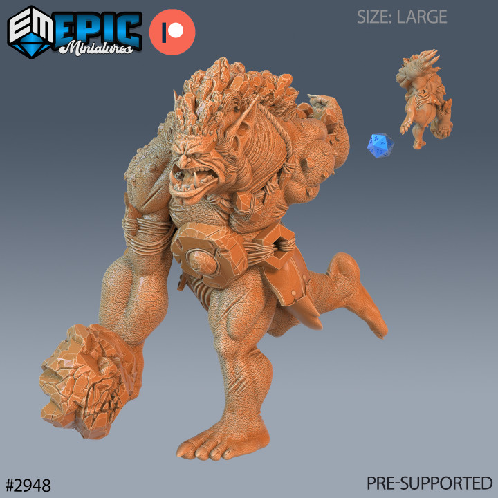 3D Printable Stone Troll Set / Evil Ogre / Male Cave Beast / Forest Guard / Siege Servant by ...