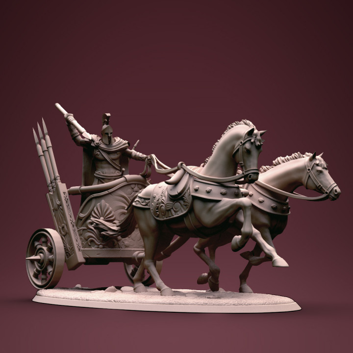 3D Printable Greek chariot by clynche art